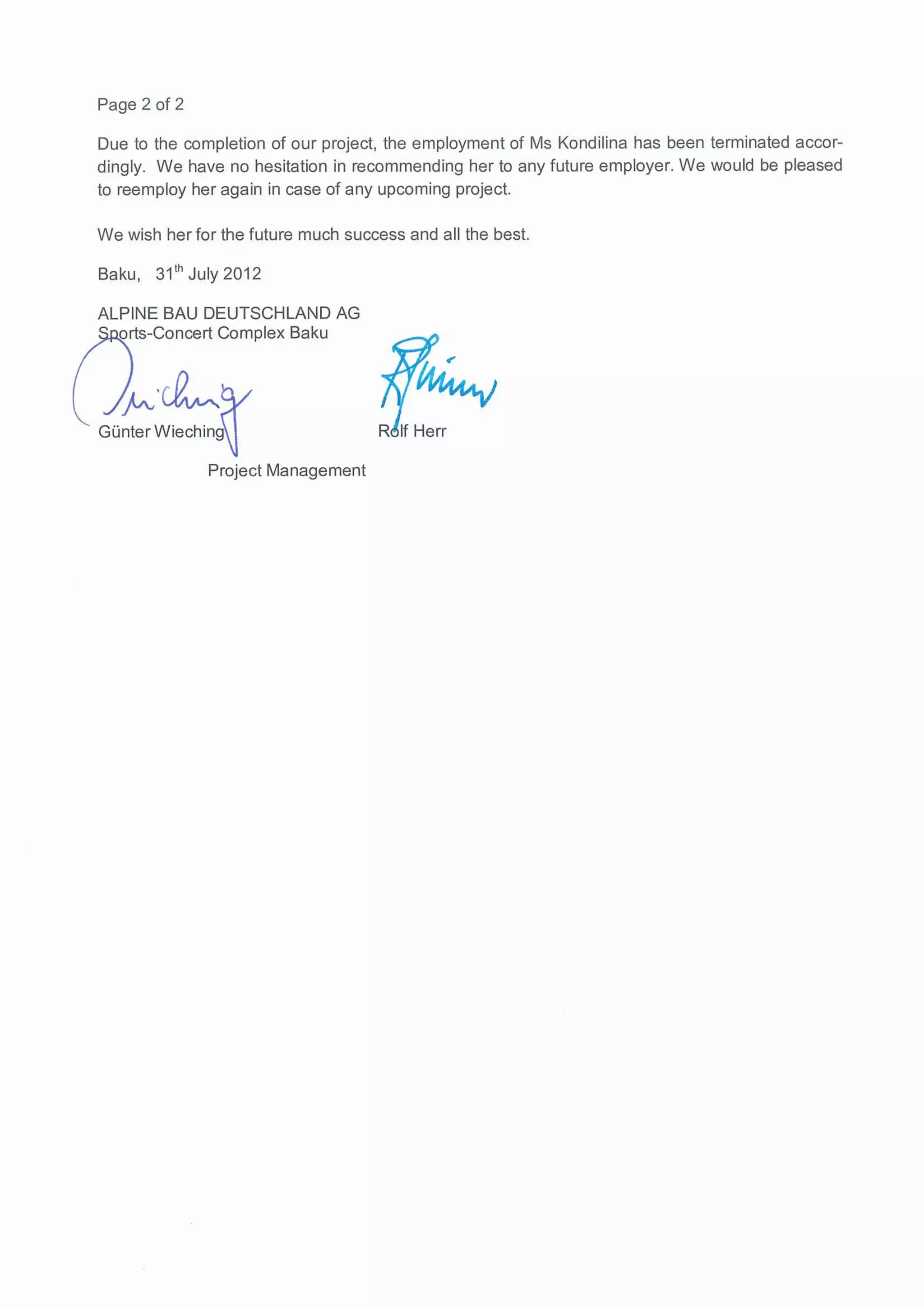 Recommendation letter_Alpine | PDF
