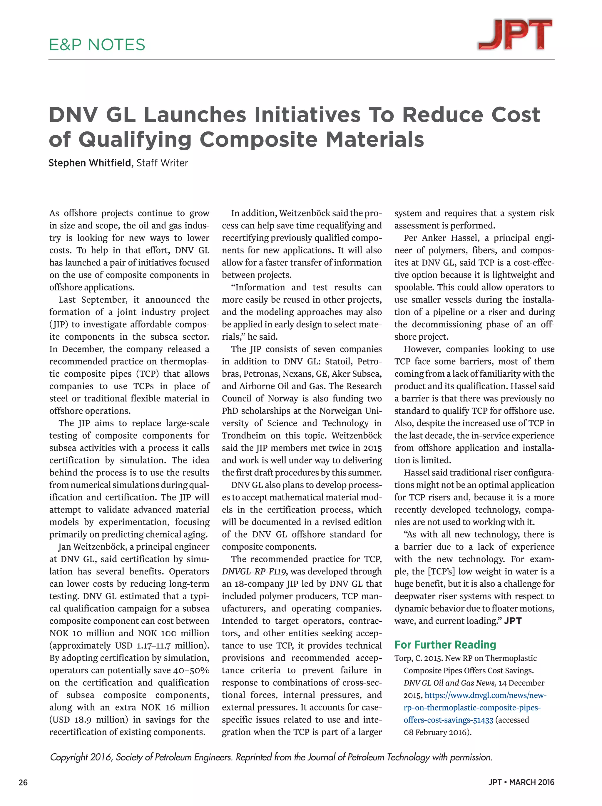 DNV_GL_launches_initiatives_to_reduce_cost | PDF | Technology & Computing