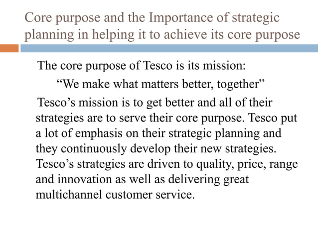 tesco ppt | PPTX | Business | Business and Finance