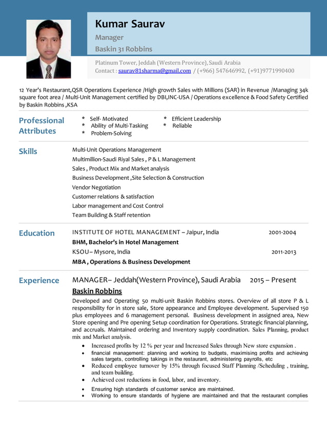 CV @Saurav 1 | DOCX | Business Administration | Business