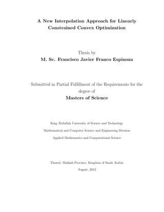 MSc Thesis_Francisco Franco_A New Interpolation Approach for Linearly Constrained Convex ...