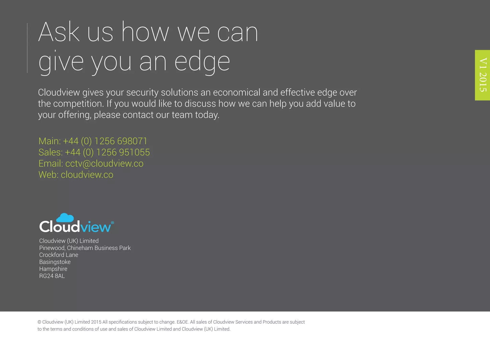 Cloudview Brochure | PDF