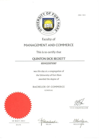 UFH certificate | PDF