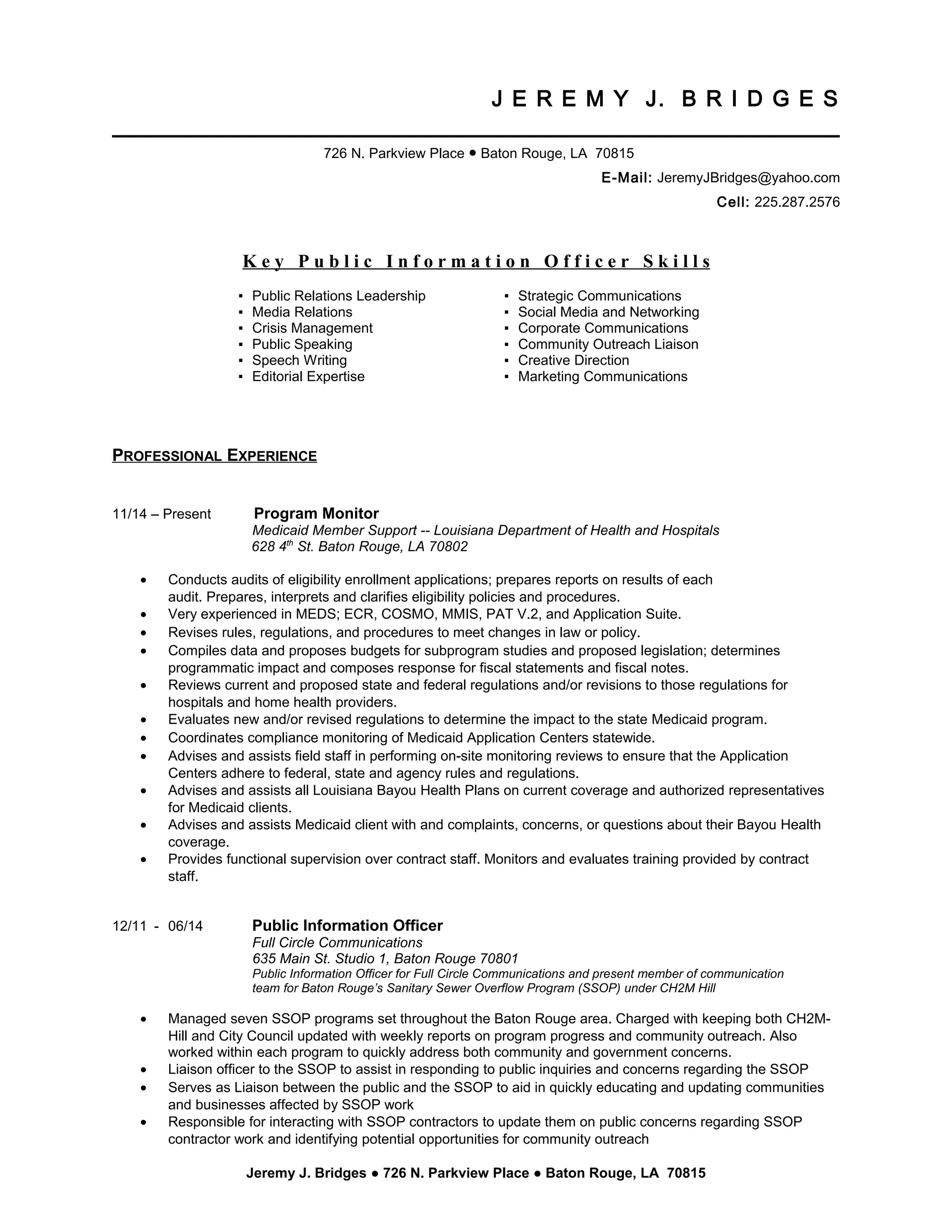 Jeremy Bridges-Resume | PDF