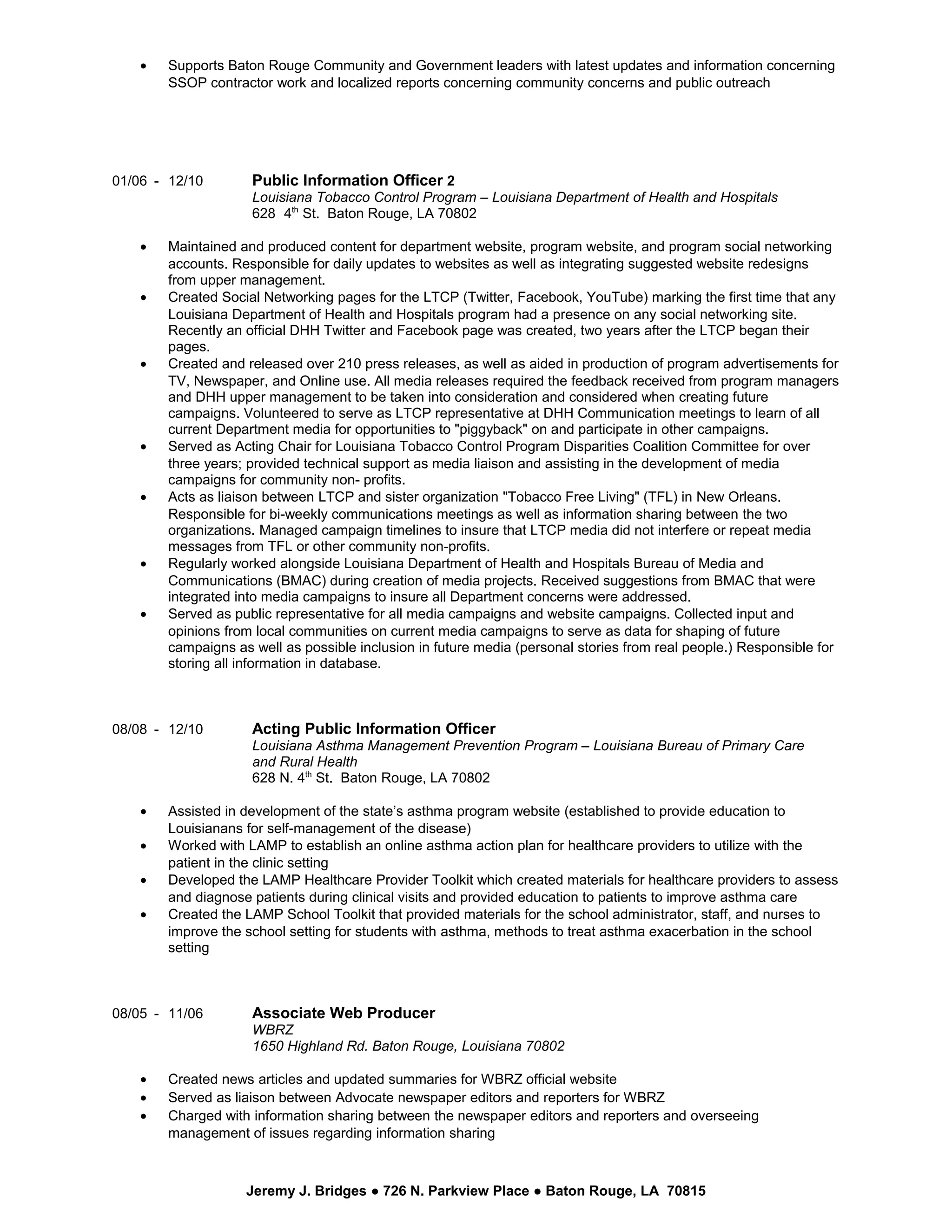 Jeremy Bridges-Resume | DOC