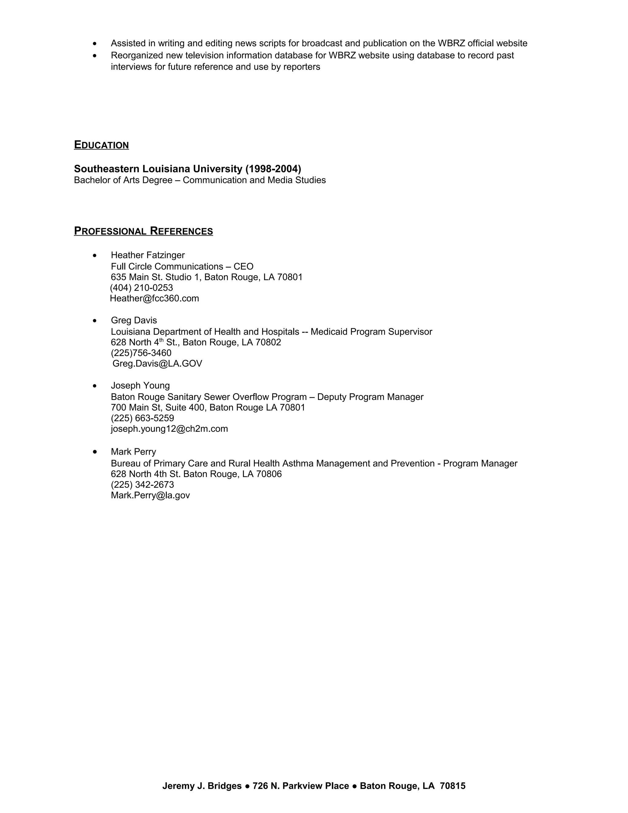 Jeremy Bridges-Resume | PDF