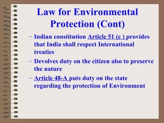 laws of environmental protection - India | PPT
