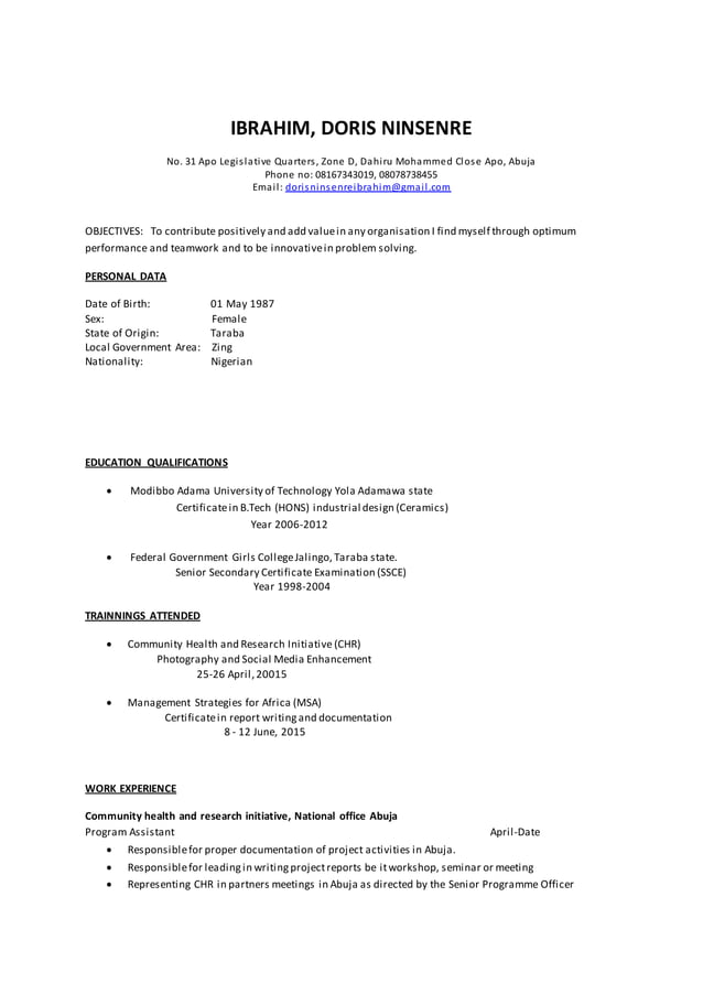 Doris Ibrahim Ninsenre | DOCX