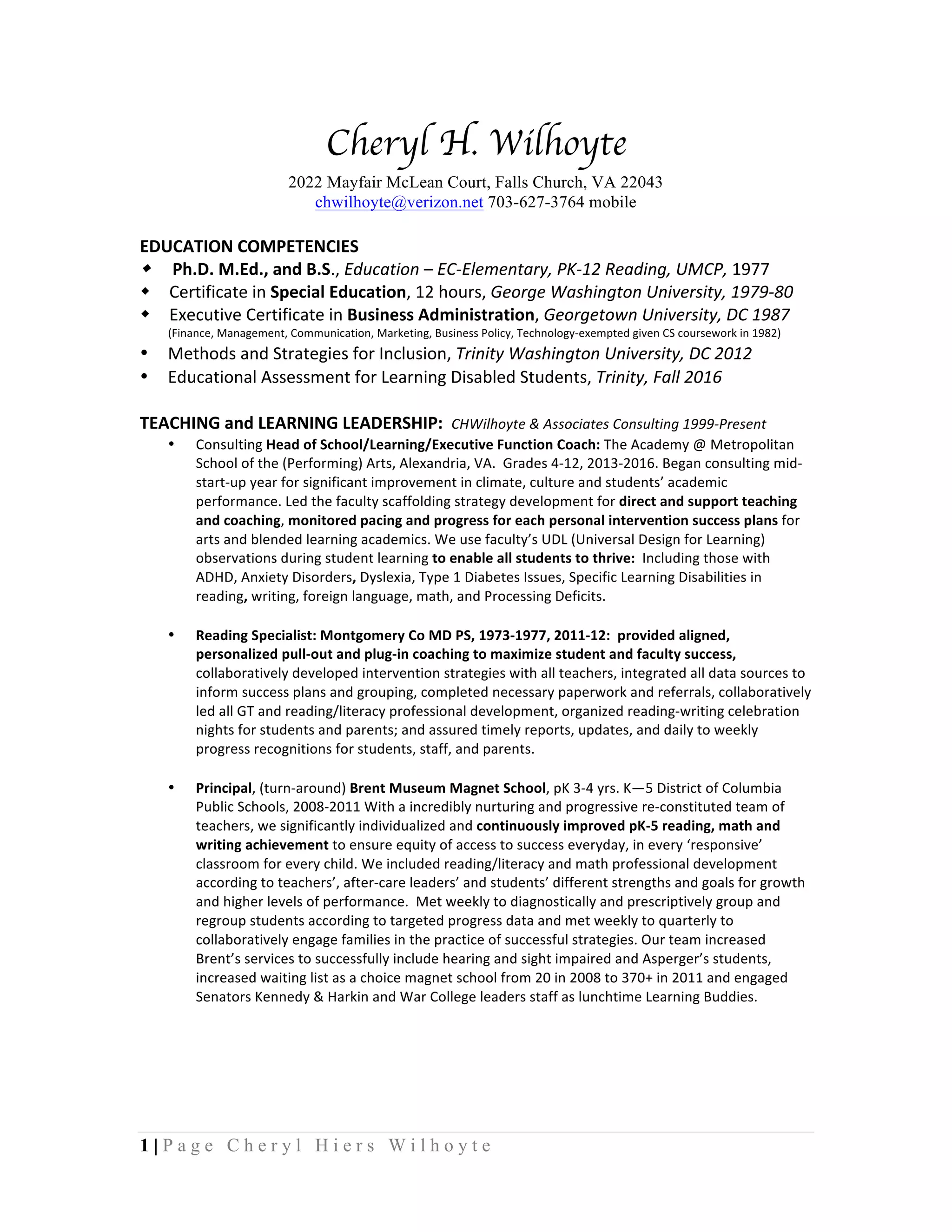 CWilhoyte Resume TLpdf | PDF