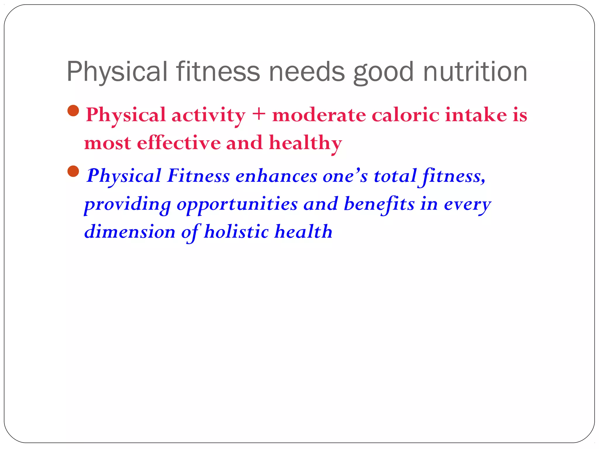 Physical activity, nutrition, and stress management | PPT