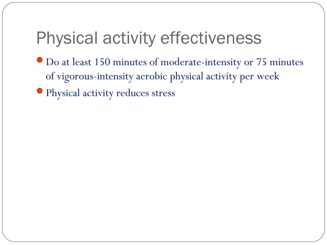 Physical activity, nutrition, and stress management | PPT | Nutrition ...