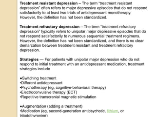Treatment Resistant Depression | PPTX | Mental Health | Diseases and ...