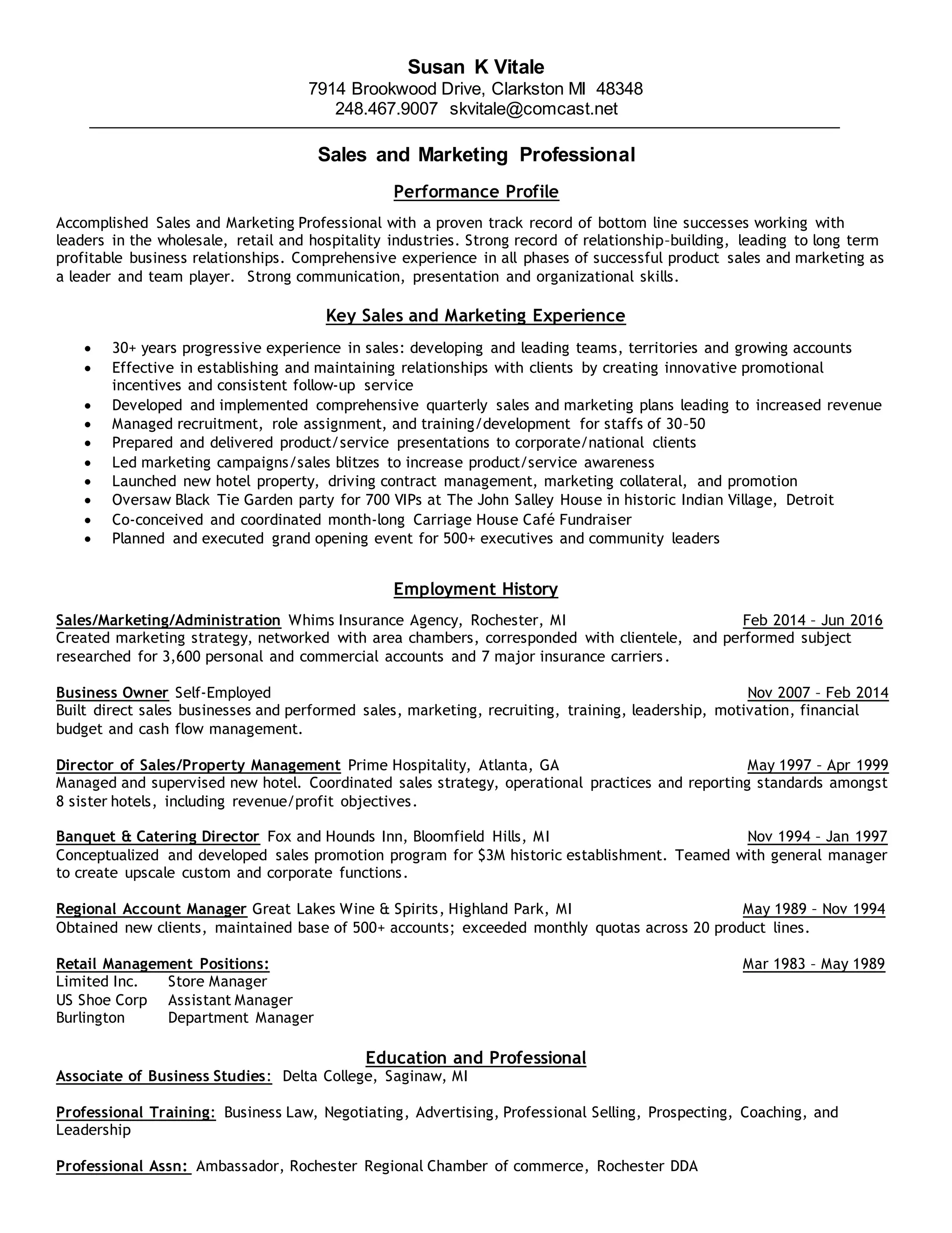 Susan K Vitale Resume 0616 | DOCX