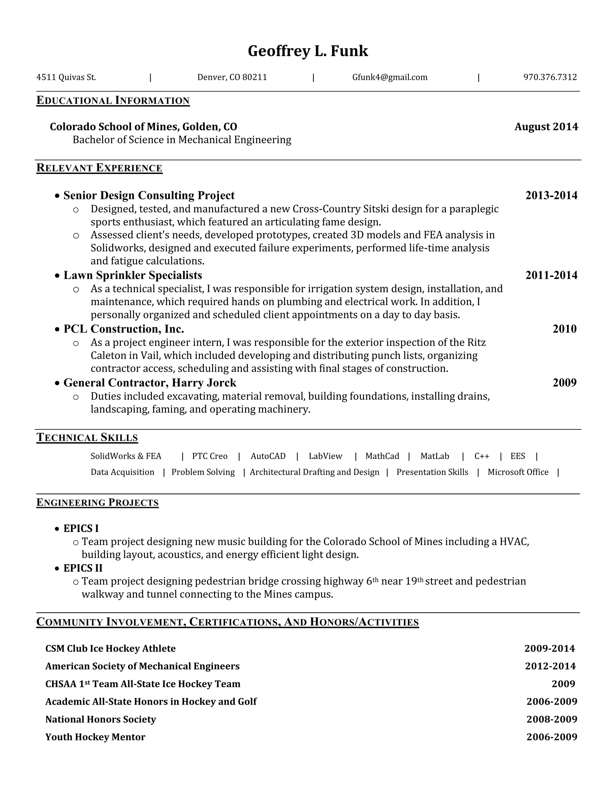 GLF Resume 2015 | PDF