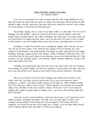 missing class BP | DOCX | College Planning | College Education