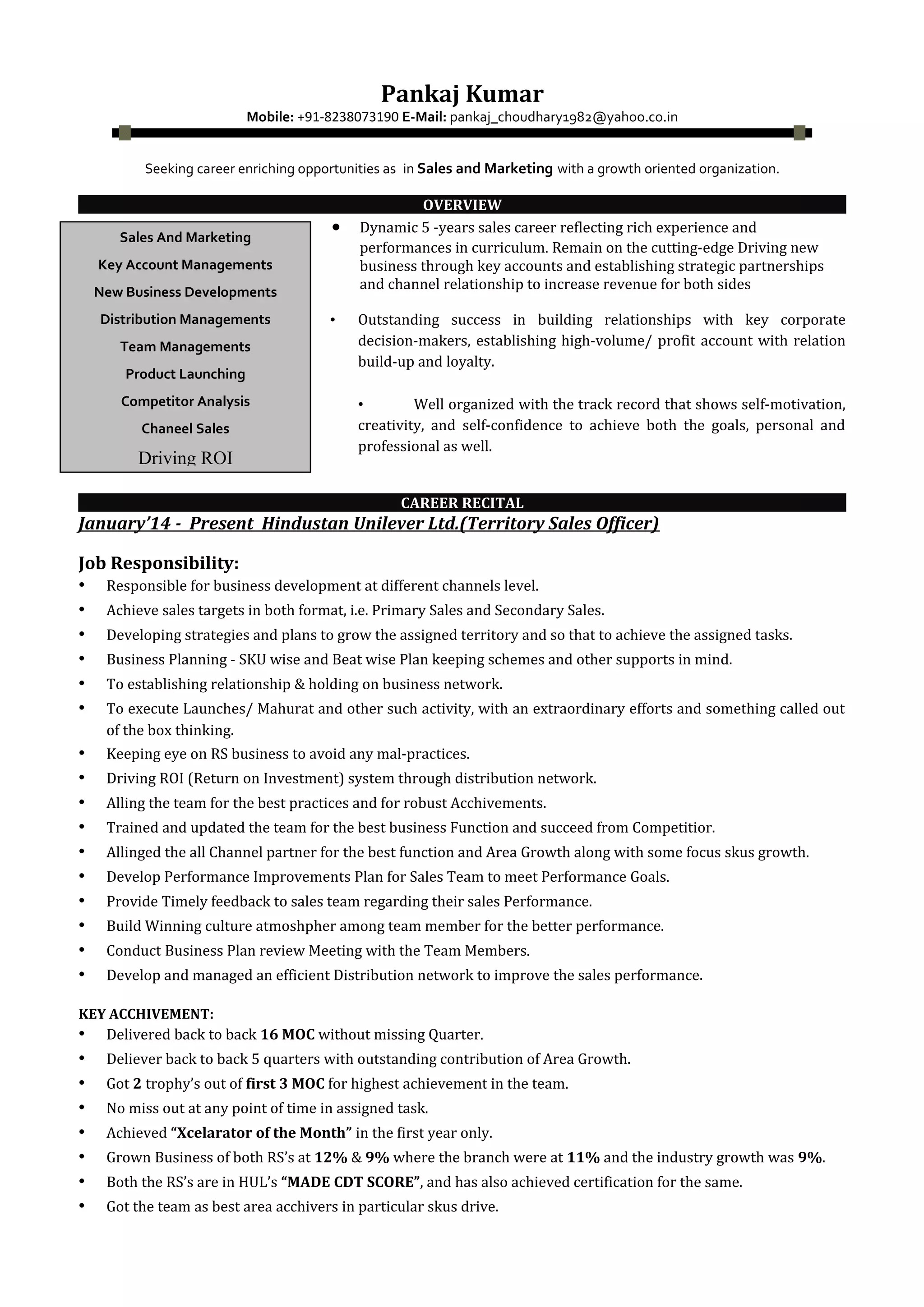 pankaj kumar new resume | DOC