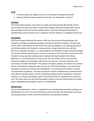 UNITED STATES V. NIXON | PDF