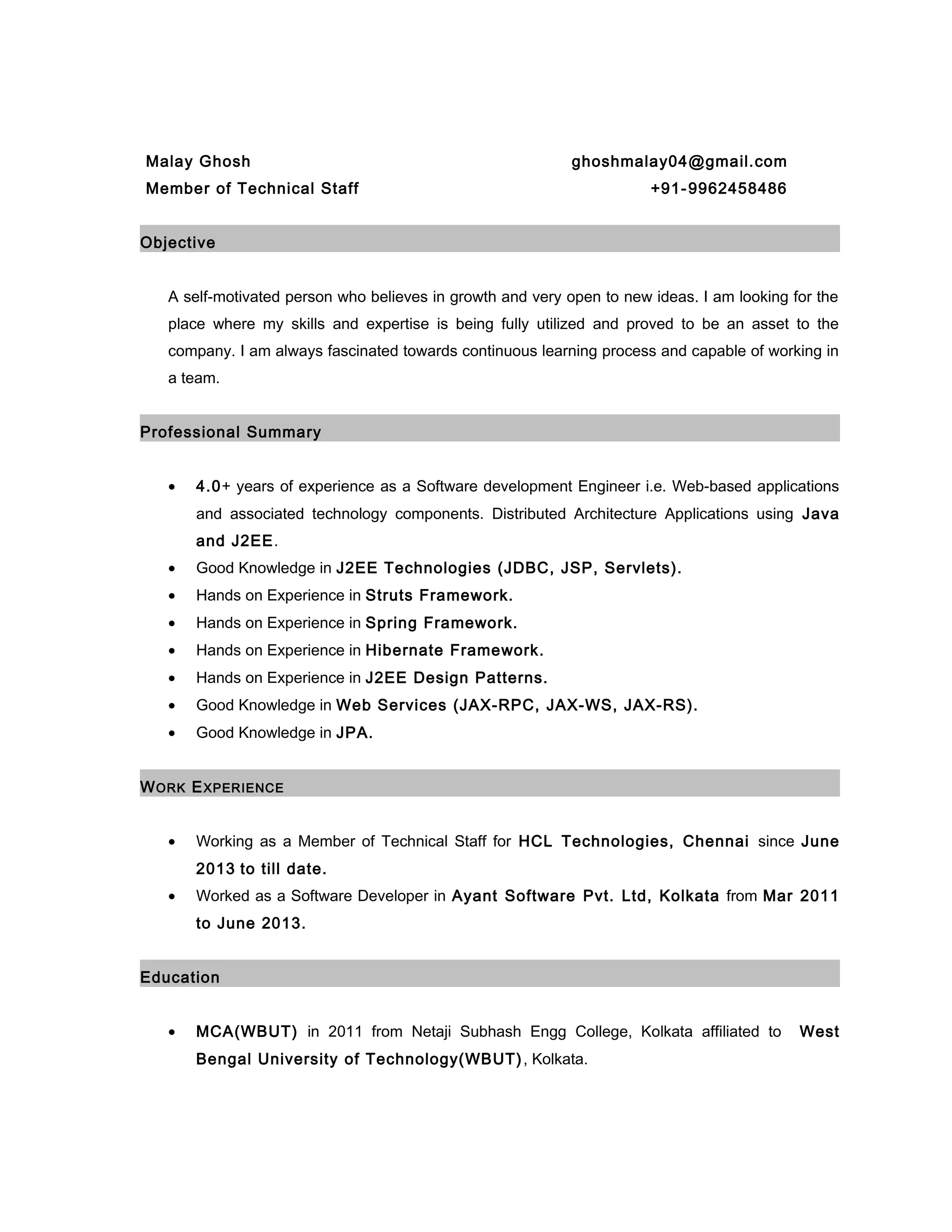 Resume - Malay | DOC