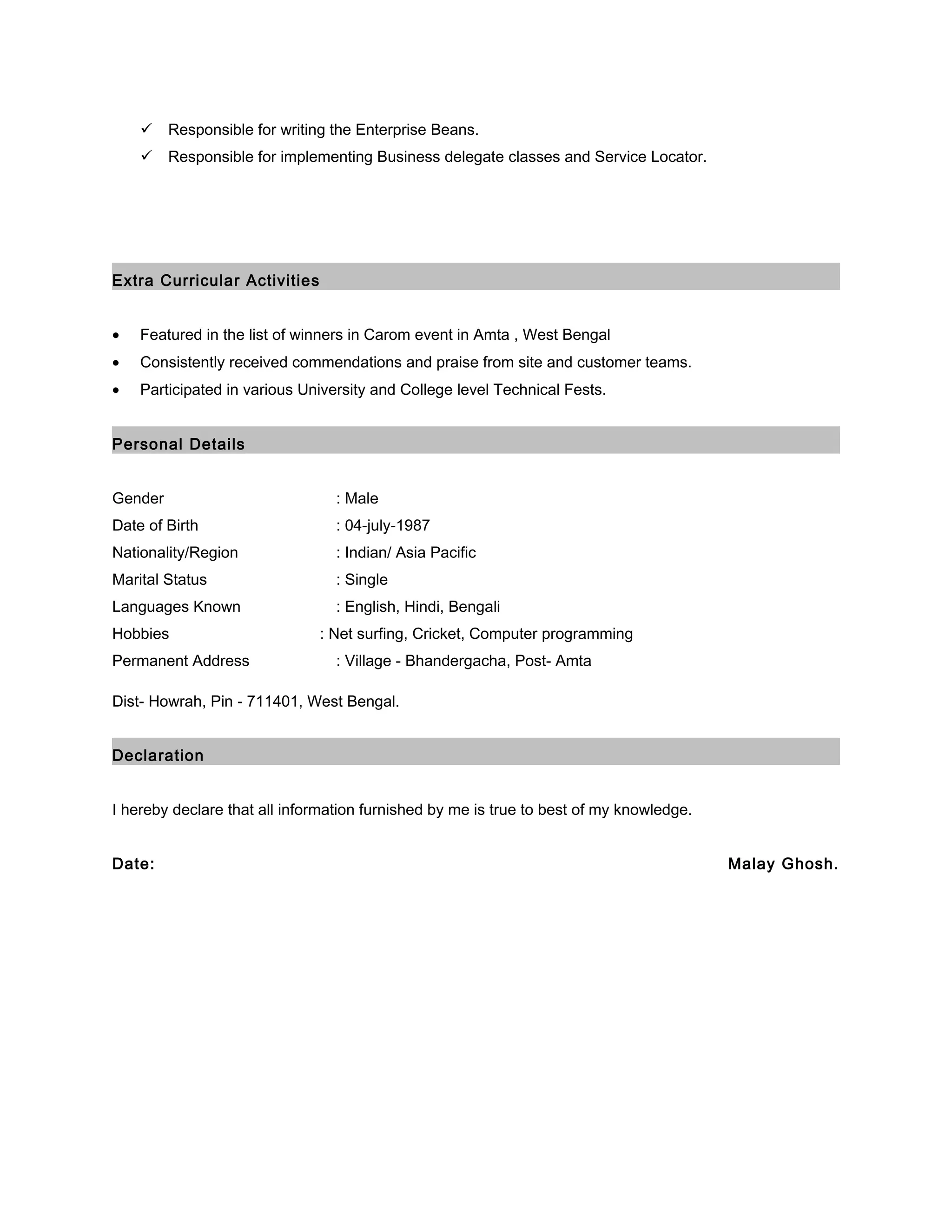 Resume - Malay | DOC