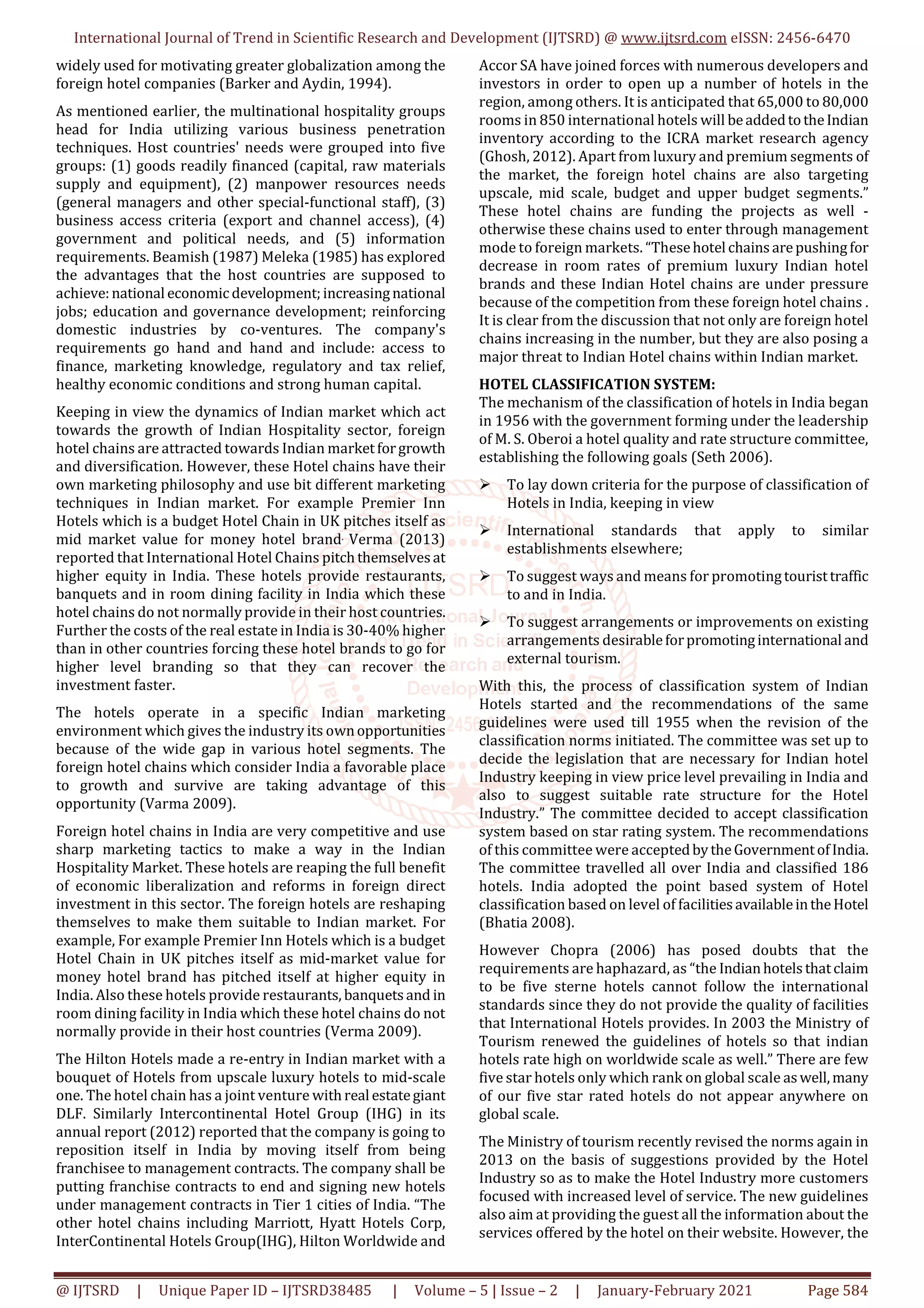 Indian Hotel Industry Past, Present and Future | PDF | Asia Travel ...