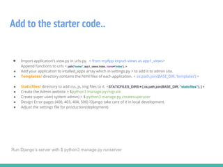 Introduction to Django | PPTX