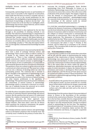 Quine and the Abortive Scientific Revival of Metaphysics | PDF