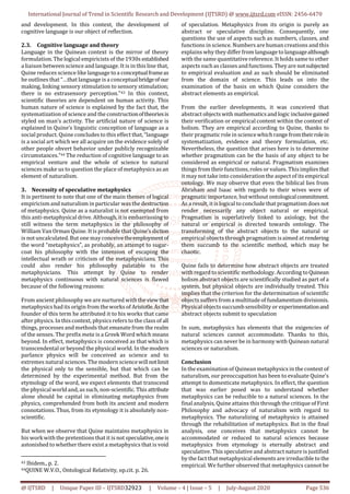 Quine and the Abortive Scientific Revival of Metaphysics | PDF