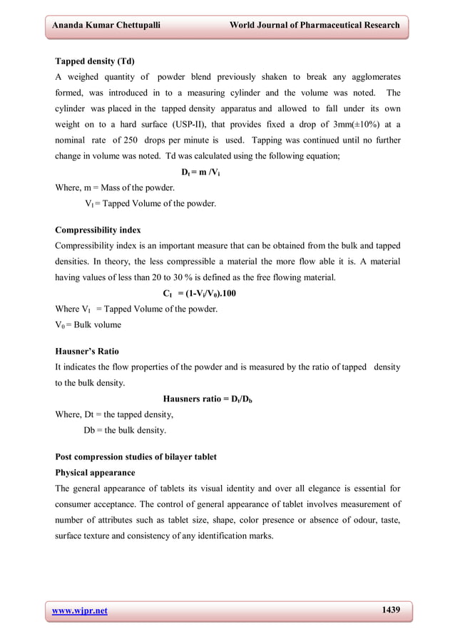 Formulation Development Of Metformin Hydrochloride And Pioglitazone Bilayered Tablets Using