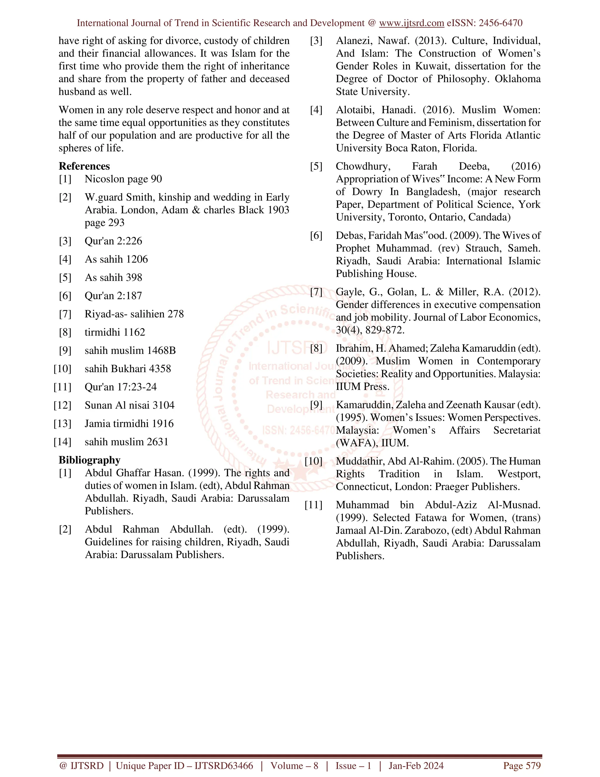 Women Before and After Islam with Special Reference to Arab | PDF