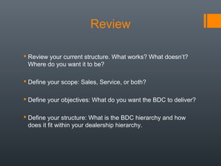 Business Development Center (BDC) | PPT