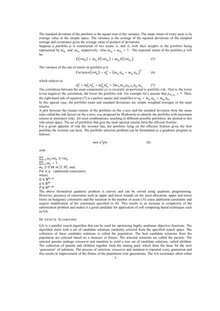 Improving Returns from the Markowitz Model using GA- AnEmpirical ...
