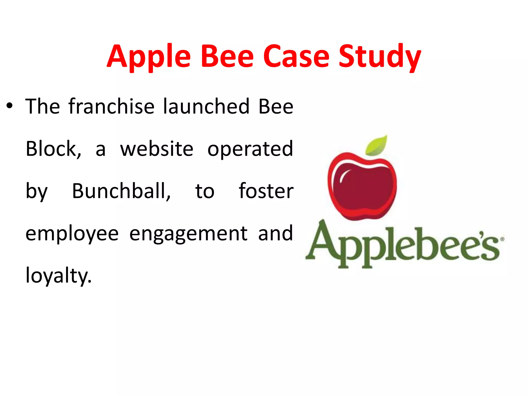 Apple bee case study - Gamification in employee engagement - Manu Melwin Joy | PPTX