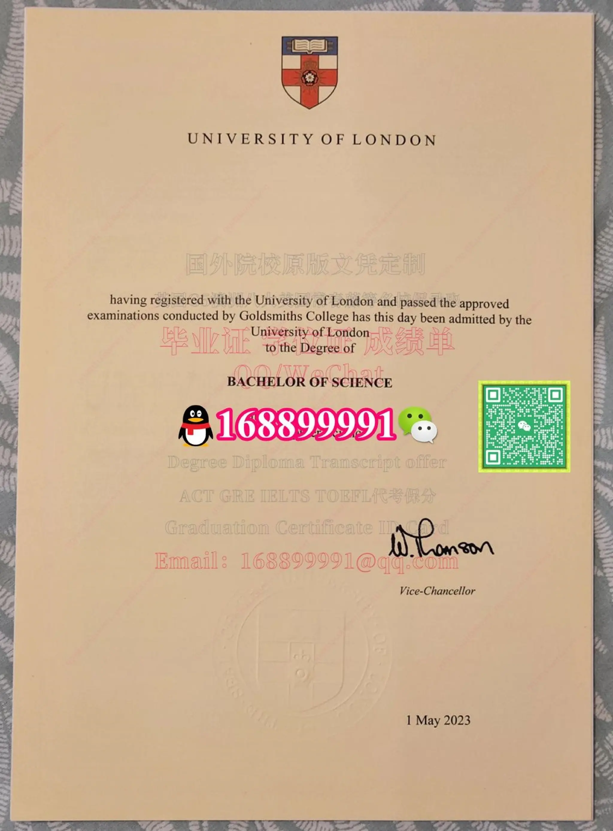 Goldsmiths University of London degree offer diploma Transcript | PDF