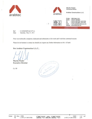 Firas_Arabtec_Reference Letter | PDF