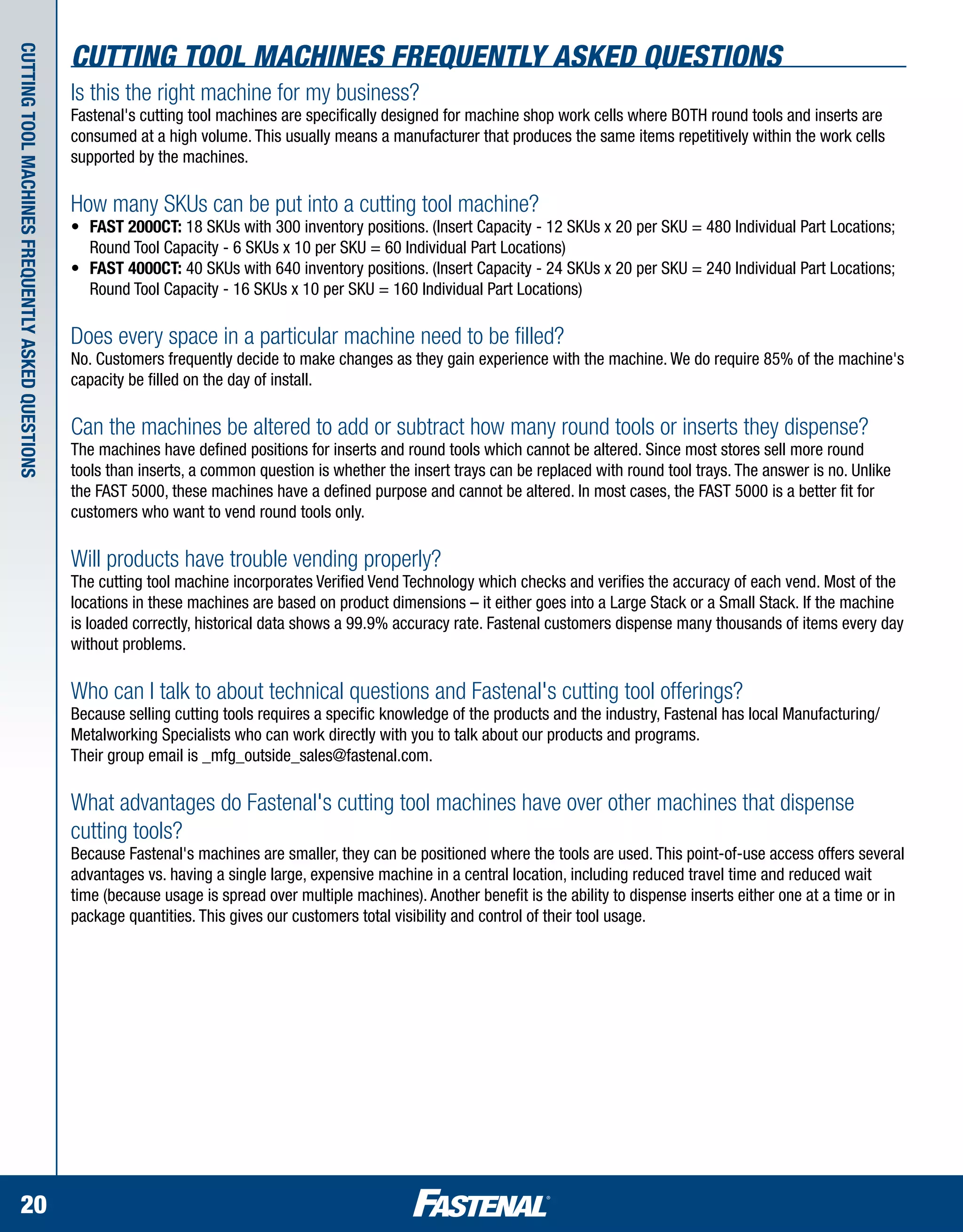 FAST Solutions "All-Inclusivw Guide TO Fastenal's Vending Solutions" | PDF