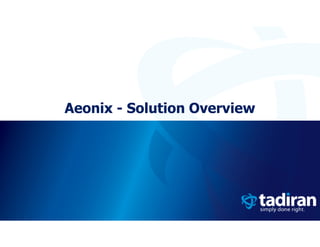 Tadiran's Aeonix v13 Feb 2016_short | PPT