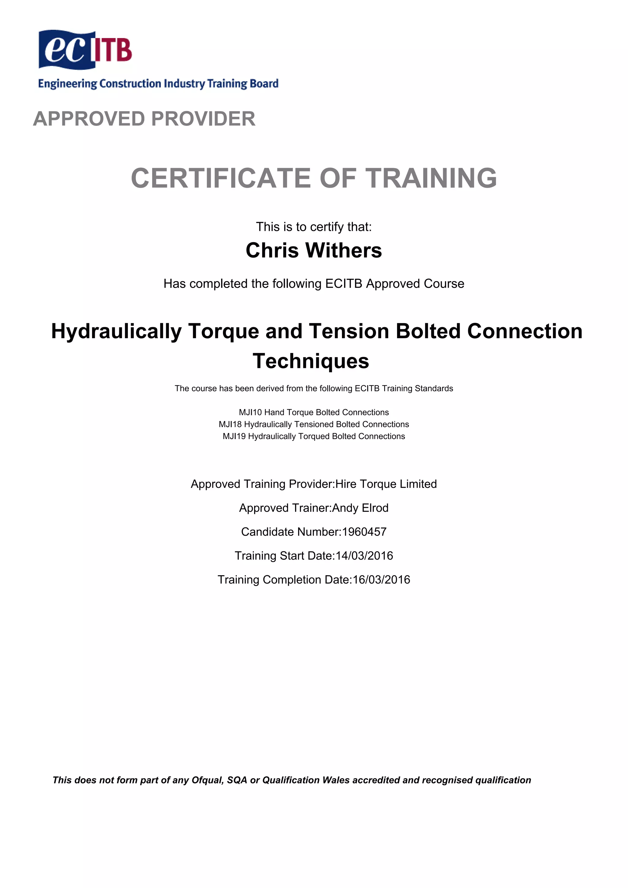 Hydraulic Torque & Tension Bolted Connection | PDF