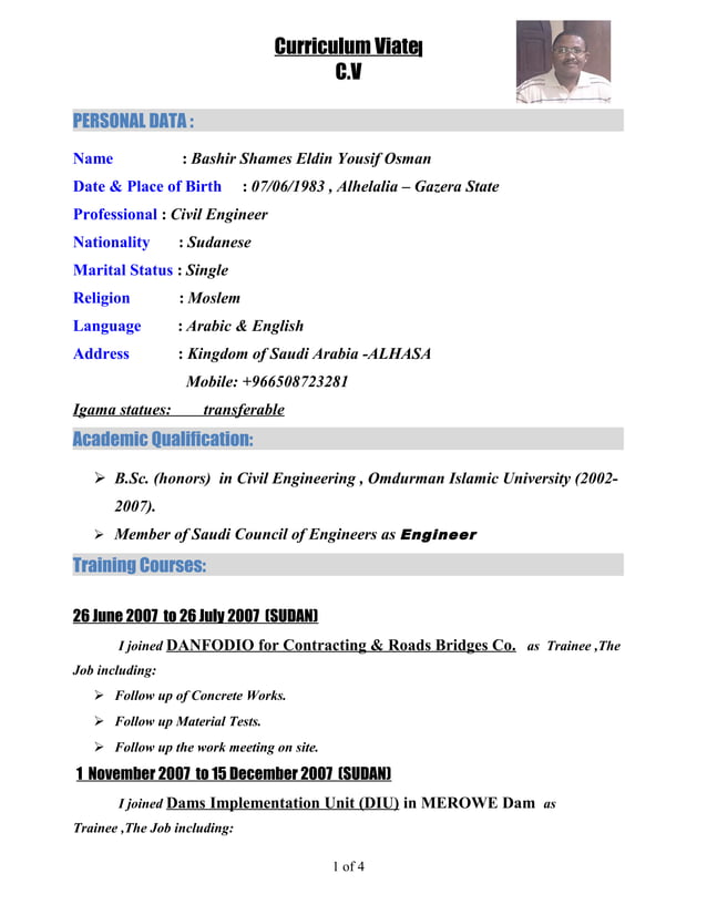 Curriculum Viate (Bashir) (1) | DOC