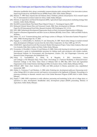 Review on the Challenges and Opportunities of Dairy Value Chain Development in Ethiopia | PDF