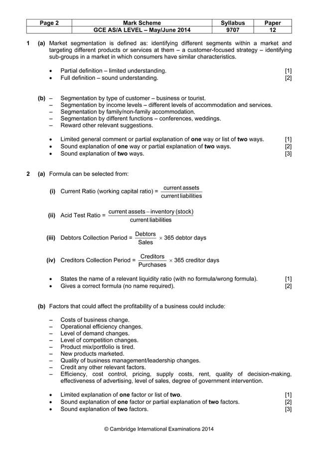 9707 s14 ms_12 | PDF | Educational Assessment | Education