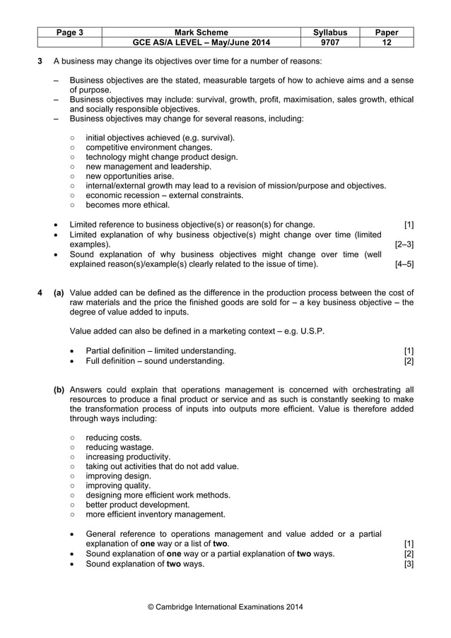 9707 s14 ms_12 | PDF | Educational Assessment | Education