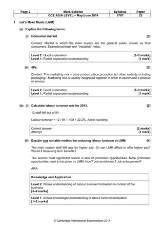 9707 s14 ms_22 | PDF | Business Administration | Business