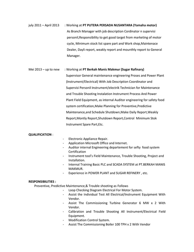 CV Rizqi new | DOC | Careers