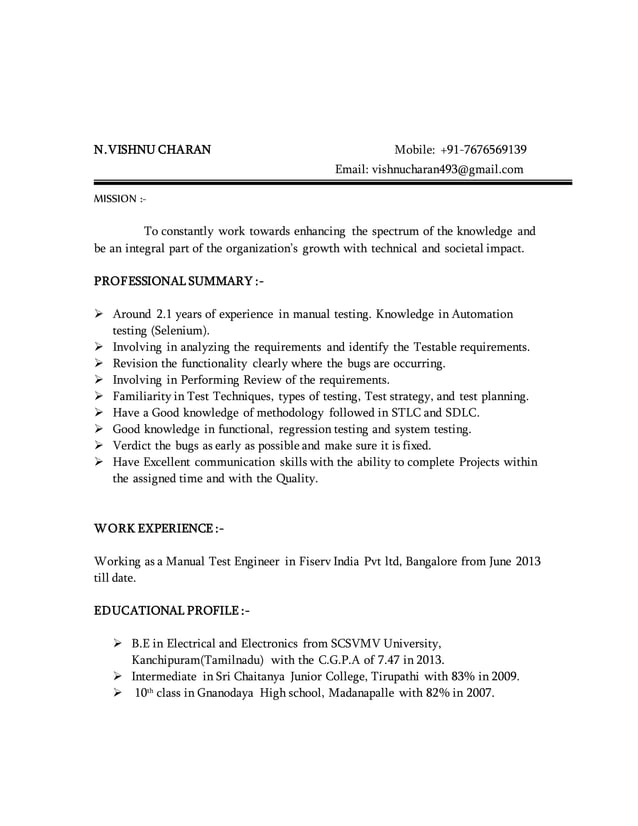 Vishnu Charan Resume | DOCX | Hinduism | Religion & Spirituality