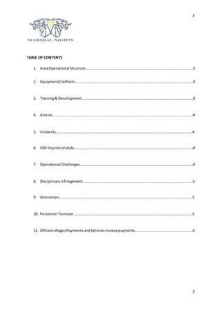 OPERATIONS MONTHLY REPORT | DOCX