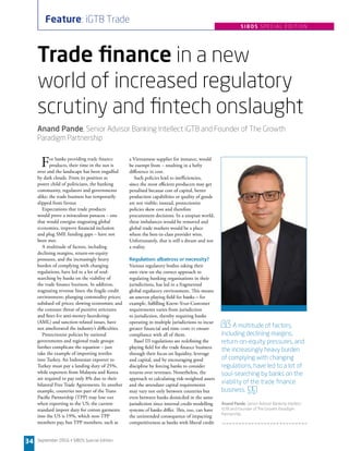 Trade Finance in the new brave world of increased regulatory scrutiny ...