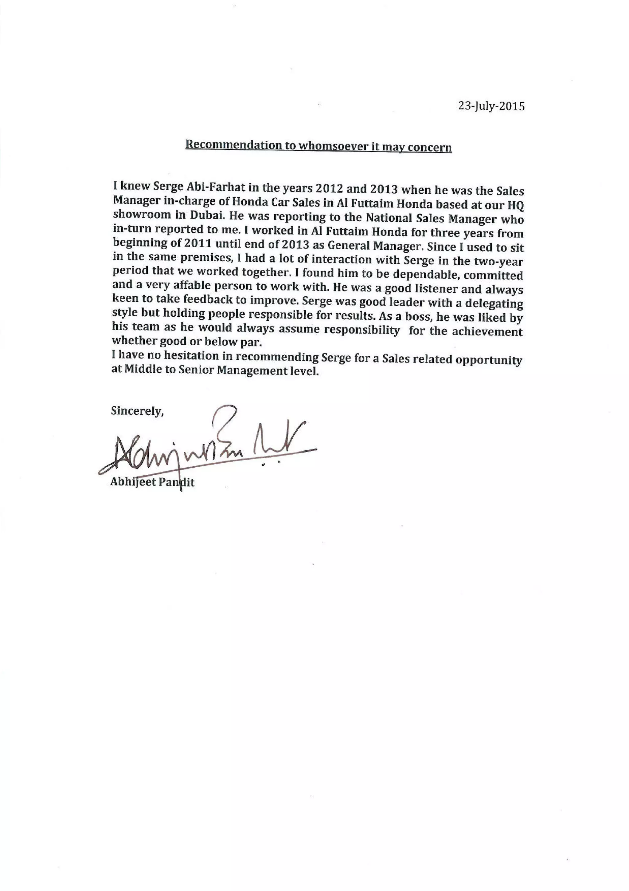 Recommendation Letter 2 | PDF