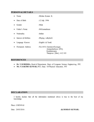 Mohan Resume (1) | DOCX