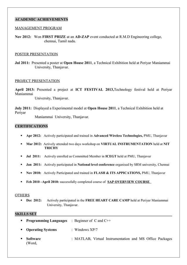 resume of geetha | PDF