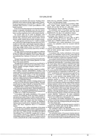 US PATENT ANTI BALLISTIC AETICLES כליאה תרמית | PDF